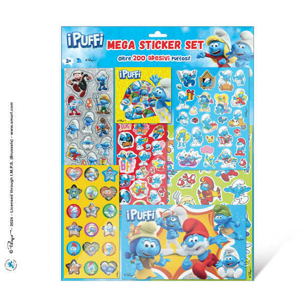 I Puffi – Mega Sticker Set – Tridimensional Srl